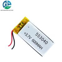 China High Capacity 600mAh 3.7V Li Polymer Battery with 500 Times Cycle Life for Digital Products for sale