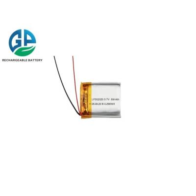 China 80mah 3.7 Volt Lithium Polymer Battery 302020 for sale