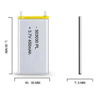 China 503030 3.7V 450mAh Lithium Polymer Battery Pack with 500times Cycle Life for Beauty Devices for sale