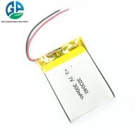 China 99% Efficiency 3.7V 300mAh 500times Cycle Life Custom Lipo Battery Pack Lithium Polymer Battery for sale