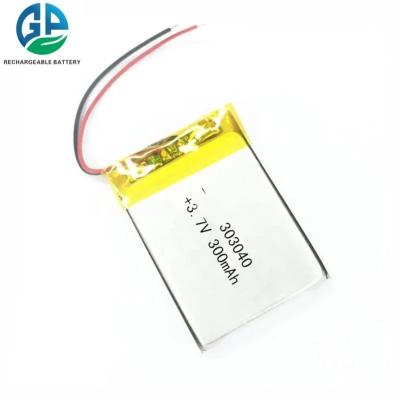 China 99% Efficiency 3.7V 300mAh 500times Cycle Life Custom Lipo Battery Pack Lithium Polymer Battery for sale
