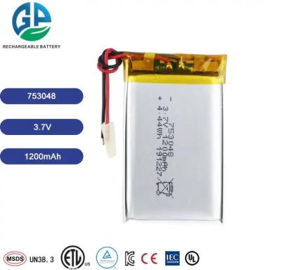 China KC Approved 1200mAh 3.7V Rechargeable Lithium Polymer Battery Pack for Monitor Smart Toy for sale