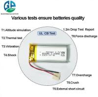 China KC IEC62133 Approved 3.7V 650mAh Rechargeable Li-Polymer Battery Pack for Beauty Devices for sale