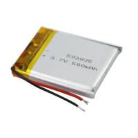China KC CB IEC62133 Approved 503035 Model 500mAh Capacity Lithium Polymer Lipo Battery for sale