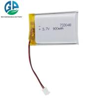 China KC IEC62133 Approved 753048 3.7V 1100mAh Lipo Battery Pack Li-Polymer Rechargeable Battery for sale