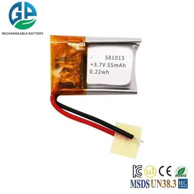 China KC Approved Lipo Battery 581013 3.7V 50mAh Rechargeable Li-Polymer Battery for sale