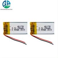 China KC Approved 3.7V 150mAh 401730 Lithium Polymer Battery with PCB Wires for sale