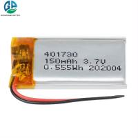 China KC Approved 3.7V 150mAh 401730 Lithium Polymer Battery with PCB Wires for sale