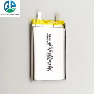 China KC CB IEC62133 LP603050 Rechargeable Battery Pack 900mAh 3.7 v Polymer Lithium Battery for sale