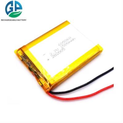 China KC Rechargeable 3.7V 2500mAh Lithium Polymer Battery Lipo Battery Pack 605060 IEC62133 Approved for sale