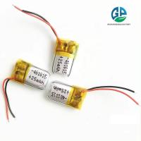 China 401015 3.7V 40mAh Lithium Polymer Battery LiPo Rechargeable Battery with PCB and Connector for sale