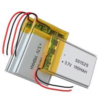 China 551525 3.7V 190mAh Lithium Polymer Battery KC UN38.3 Certified Rechargeable Lipo Battery for sale