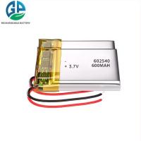 China KC IEC62133 Approved 600mAh 602540 Lithium Polymer LiPo Rechargeable Battery for sale