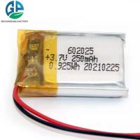 China IEC62133 KC Approved Polymer Rechargeable Lipo 602025 250mah 3.7v Lithium Battery for sale