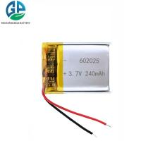 China IEC62133 KC Approved 602025 Size 250mAh Capacity Lithium Polymer LiPo Rechargeable Battery for sale