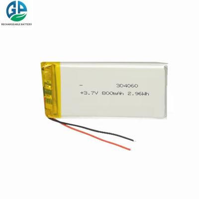 China 3.7V 800mAh 500times Cycle Life Lithium Polymer Battery Pack IEC62133 KC Approved for Beauty Devices for sale