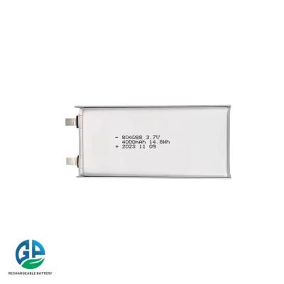 China 804088 3.7V Rechargeable Lithium Ion Polymer Battery High Power High Capacity 4000mAh Lipo Battery for sale