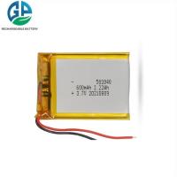 China 503040 Size 3.7V 600mAh KC IEC62133 Certified Lithium Polymer Lipo Rechargeable Battery Pack for sale