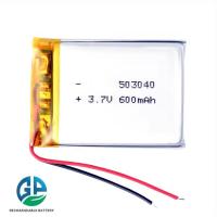 China 503040 Size 3.7V 600mAh KC IEC62133 Certified Lithium Polymer Lipo Rechargeable Battery Pack for sale