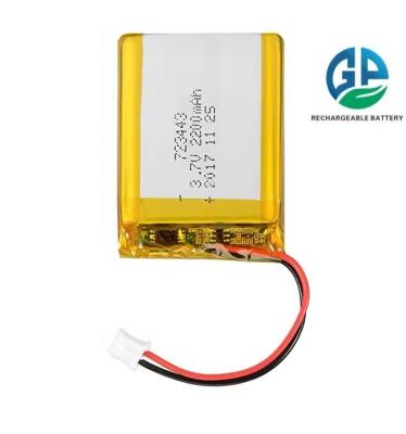 China KC CB IEC62133 Approved 3.7v 2200mah 723443 Polymer Lithium Ion Battery Customized Rechargeable Lipo Battery for sale