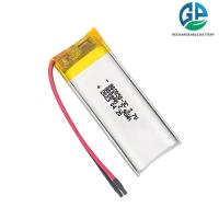 China 802050 800mAh Lithium Polymer Battery Pack with 500times Cycle Life Rechargeable LiPo Battery for sale