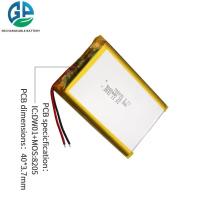 China KC High Capacity 5000mAh 3.7V Lithium Ion Polymer Battery with 500 Times Cycle Life LP706090 for sale