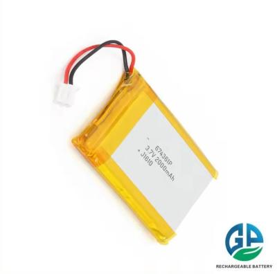 China 3.7v Rechargeable KC Lithium Polymer Battery 2000mah High Capacity Lipo Battery 674361 2000mah for sale