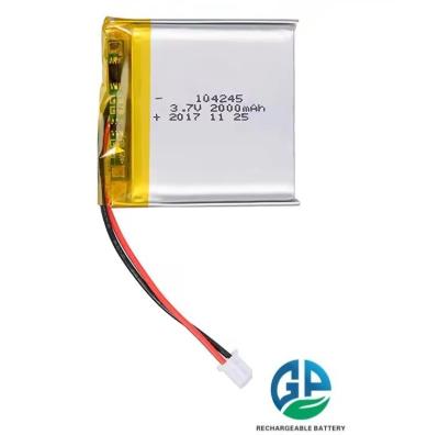 China KC Approved 104245 Rechargeable 3.7v 2000mah Lithium Polymer Lipo Battery High Quality  Polymer Battery Pack for sale