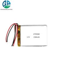 China KC 3.7V 2500mAh Lithium Polymer Battery Pack with 500 Times Cycle Life for Digital Products for sale