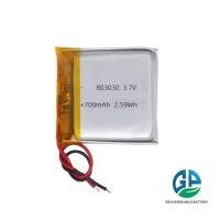 China High Capacity 700mAh 3.7V Li Polymer Battery with 500 Cycle Life for Digital Products for sale