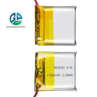 China High Capacity 700mAh 3.7V Li Polymer Battery with 500 Cycle Life for Digital Products for sale