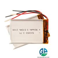 China 3.7V 950mAh 500times Cycle Life Lithium Polymer Rechargeable Battery KC Approved for sale