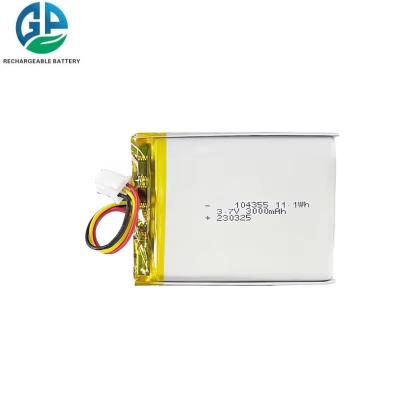 China Rechargeable Lipo Battery KC CB IEC62133 Approved Professional Factory 3000mah 3.7v Best Selling 104355  For Drone for sale