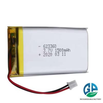 China 3.7V 1500mAh 500 Cycle Life Lithium Polymer Battery High Discharge Rechargeable LiPo Battery for sale