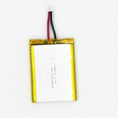 China High Discharge 3.7V 3000mAh Lithium Polymer Battery 705070 Size 30C Max60C Rechargeable LiPo Battery for sale
