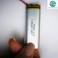 China High Capacity 3.7V 850mAh Lithium Polymer Battery with 500times Cycle Life for Beauty Devices for sale