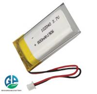 China High Capacity 3.7V 800mAh Lithium Polymer Battery with 500 Cycle Life and Korean KC Certification for sale