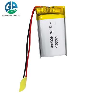 China IEC62133 Certified 602035 Size 500mAh Capacity Rechargeable Lithium Polymer Battery Pack Lipo Battery for sale