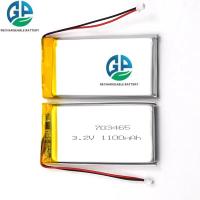 China KC IEC62133 Approved 3.2V 1100mAh 703465 Rechargeable Lipo Battery Pack Lifepo4 Battery Cell for sale