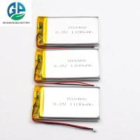 China KC IEC62133 Approved 3.2V 1100mAh 703465 Rechargeable Lipo Battery Pack Lifepo4 Battery Cell for sale