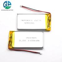 China KC IEC62133 Approved 3.2V 1100mAh 703465 Rechargeable Lipo Battery Pack Lifepo4 Battery Cell for sale