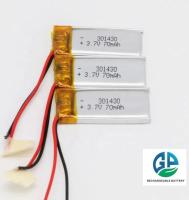 China 3.7V 70mAh High Discharge Rate Lithium Polymer Battery for Smart Watch Rechargeable LiPo Battery for sale