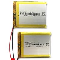 China High Discharge Rate 30C Max60C 3000mAh Lithium Polymer Lipo Rechargeable Battery 3.7V 705060 for sale