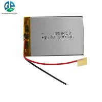 China 3.7V 500mAh UN38.3 Certified Lithium Polymer Battery 303450 Size for Digital Products for sale