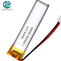 China 3.7V 250mAh KC Certified Li Polymer Cell Polymer Lithium Battery for Toys and Home Appliances for sale