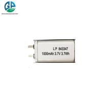 China Rechargeable KC CE  3.7v 1000mah Lipo Bataries Lithium Polymer Battery Pack  843347 3.7v 1000mAh Lipo Lithium Liion Rechargeable Battery for sale