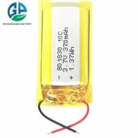 China 3.7V Li Polymer Battery Power Bank Long Cycle KC Approved 801830 370mah Battery Rechargeable Li-Polymer Batteries for sale