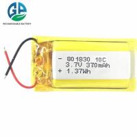 China 3.7V 370mAh KC Approved Lithium Polymer Battery Rechargeable Li-Polymer Battery Pack for sale