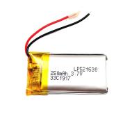 China IEC62133 KC Approved 3.7V 250mAh Lithium Polymer Battery Pack Rechargeable LiPo Battery for sale