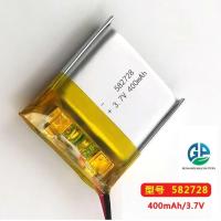 China 3.7V 582728 400mAh Rechargeable Lithium Ion Polymer Battery With UN38.3 3.7v Li Polymer Battery Power Bank for sale